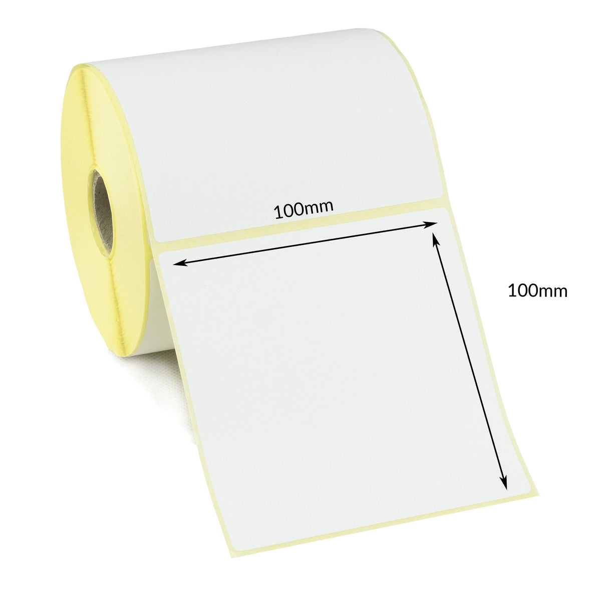 100 x 100mm Perforated Direct Thermal Top Coated Labels - Peelable Adh ...
