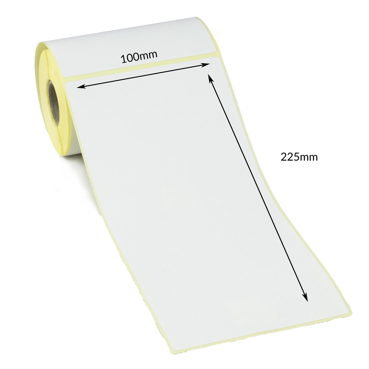100 x 225mm Perforated Direct Thermal Top Coated Labels - Peelable Adh ...
