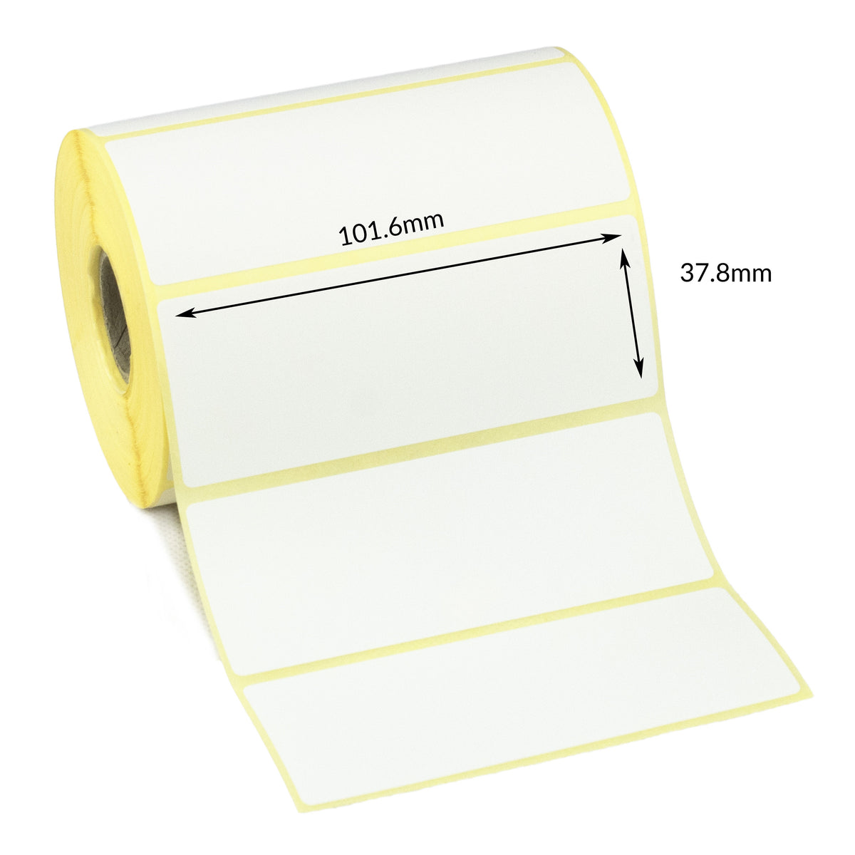 101.6 x 37.8mm Direct Thermal Top Coated Perforated Labels - Peelable ...