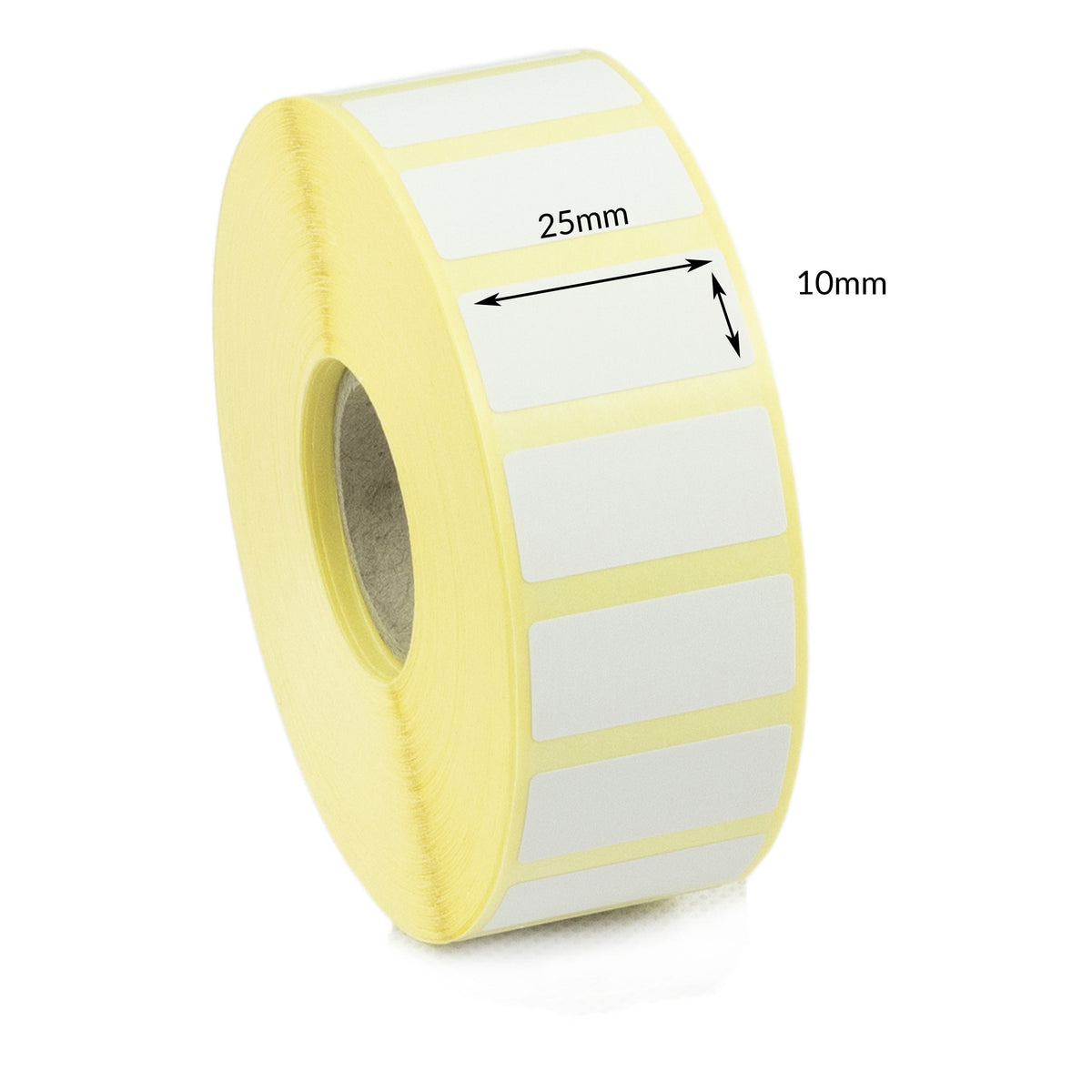 25 x 10mm Direct Thermal Top Coated Labels - Permanent Adhesive — CDM ...