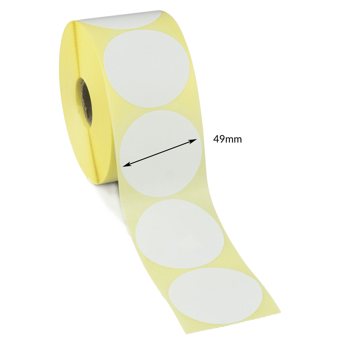 49mm Diameter Direct Thermal Top Coated Labels - Peelable Adhesive ...