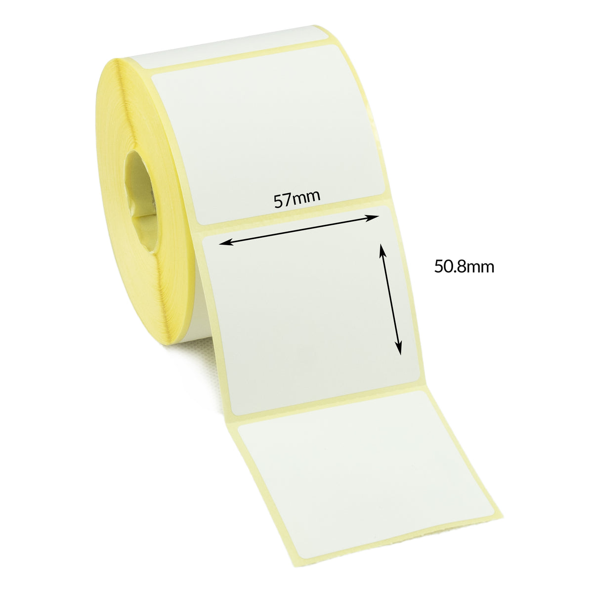 57 x 50.8mm Direct Thermal Labels - Permanent Adhesive — CDM Labels Ltd