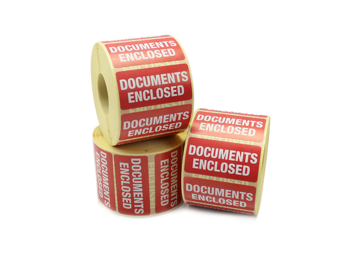 Documents Enclosed Label - 50 x 25mm | CDM Labels — CDM Labels Ltd