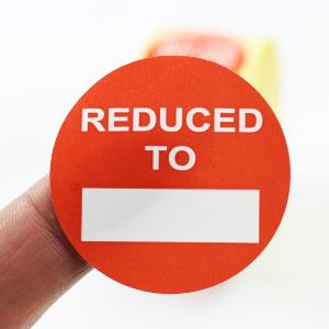 Reduced To Promotional Labels / Stickers 40mm Diameter — CDM Labels Ltd