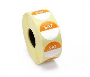 Saturday Day Dot Food labels / stickers. 25mm Diameter Circles — CDM ...
