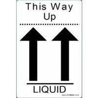 Buy Liquid This Way Up Label - Handling & Shipping Labels — CDM Labels Ltd